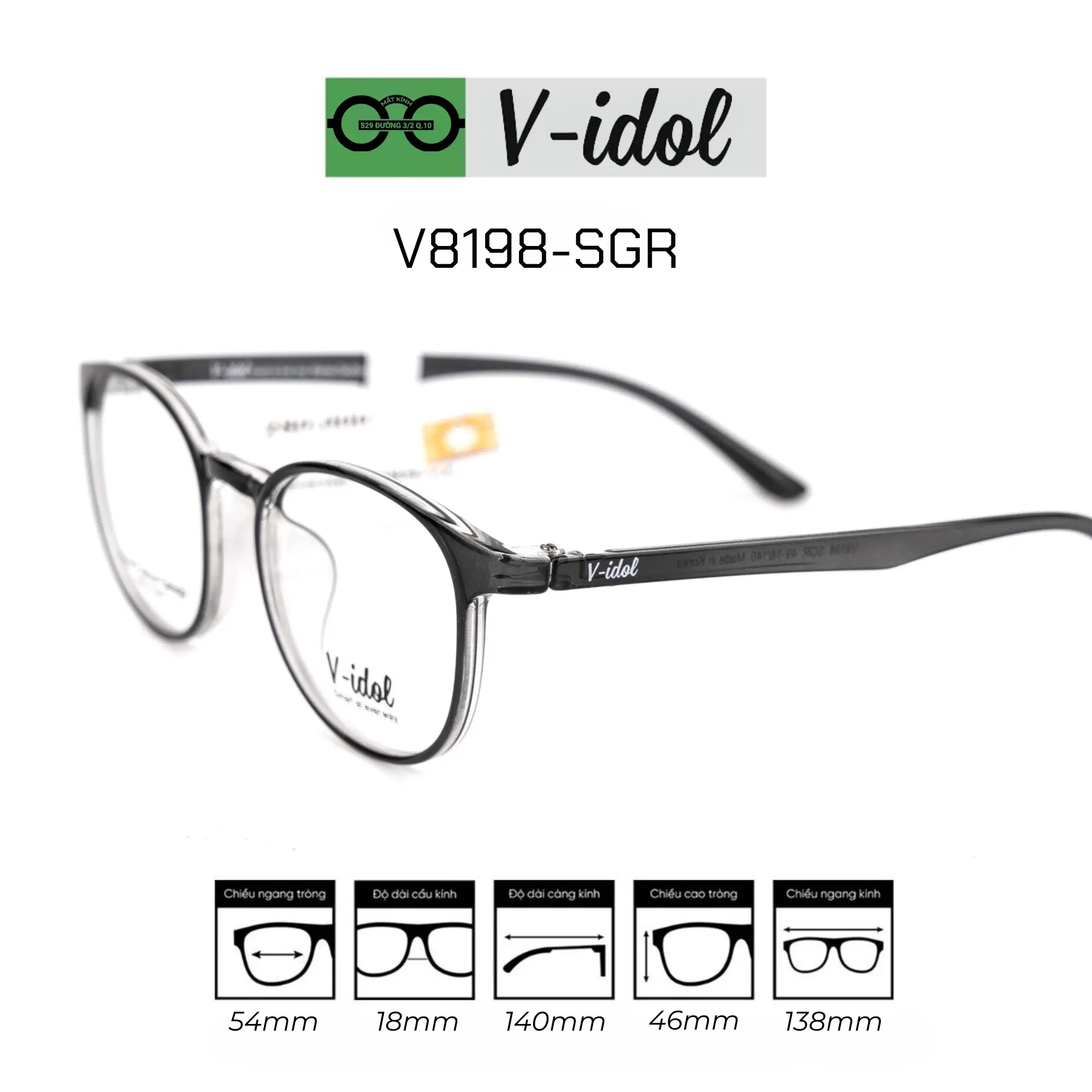 Gọng kính V-Idol V8198 - Kính Mắt Điện Biên Phủ